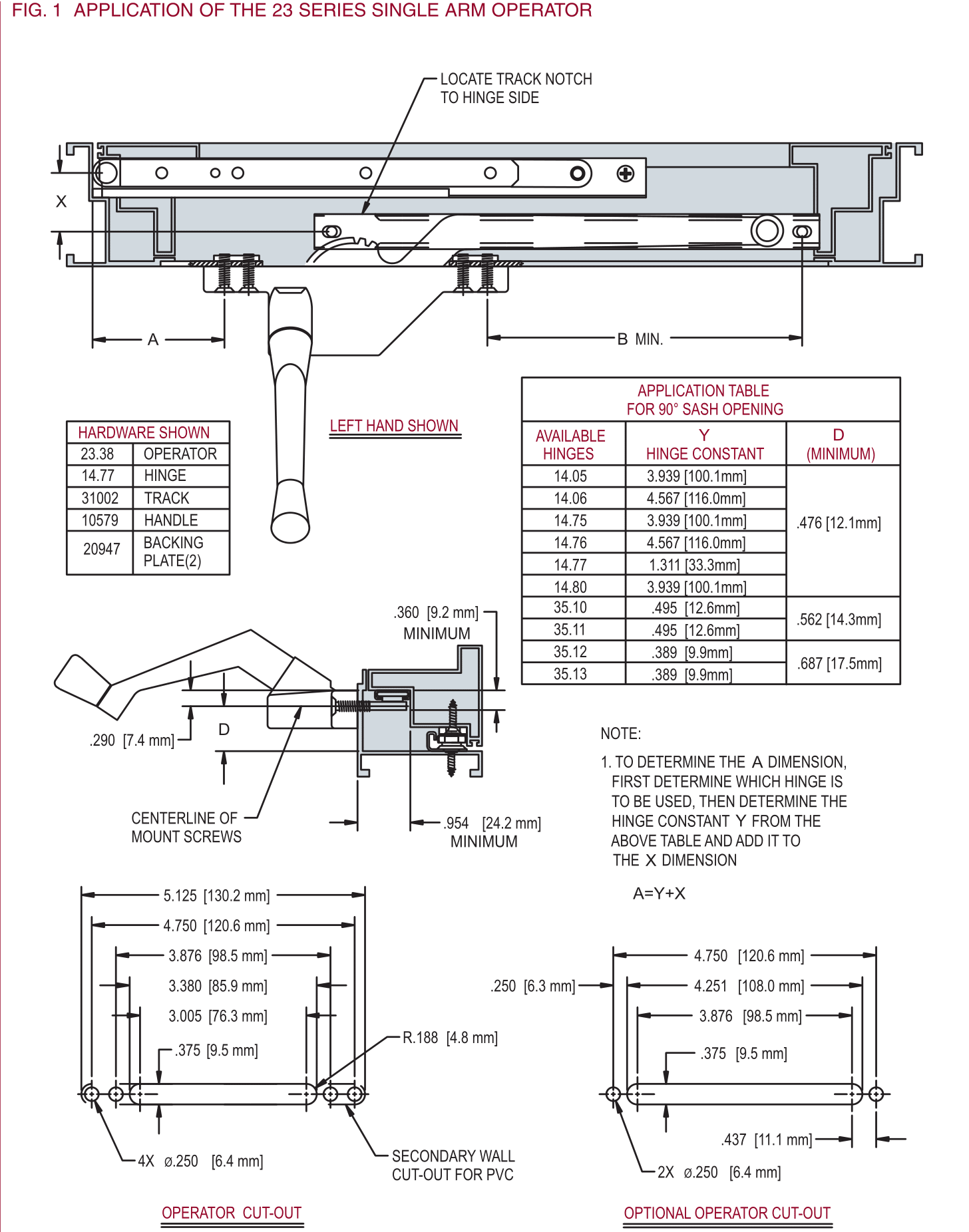 WINDOW OPERATOR ‘ROTO GEAR’ 11.5” ARM STEEL WHEEL FRONT MOUNT (TRUTH ...