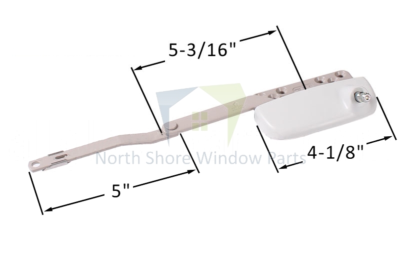 Split Arm Casement Window Operator 5'' ARM 'Ellipse Dyad' (Truth Hardware 15.181.61) LEFT HAND ...